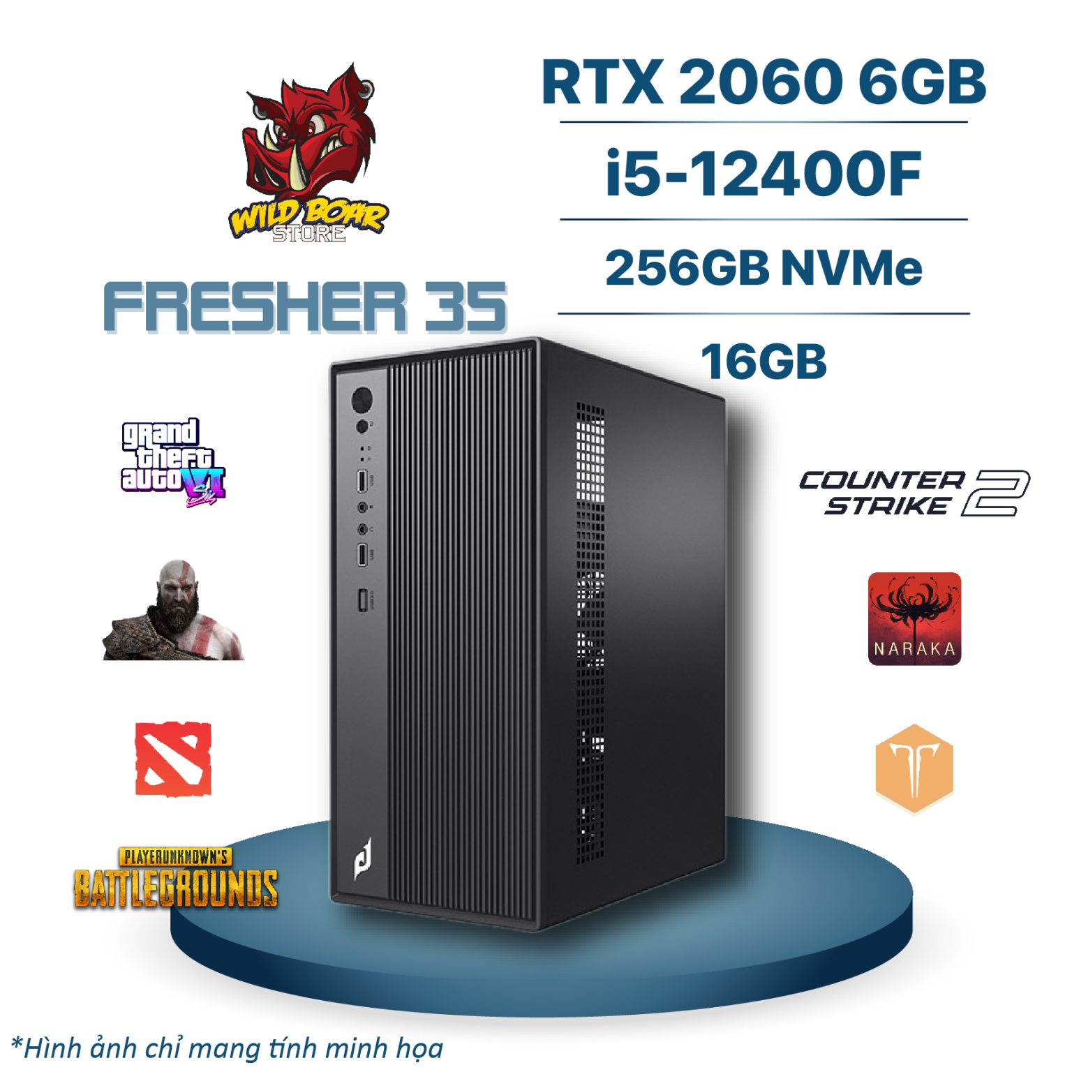 CẤU HÌNH GAMING FRESHER 35 i5-12400F/RTX2060 - Wild Boar Store | Máy ...